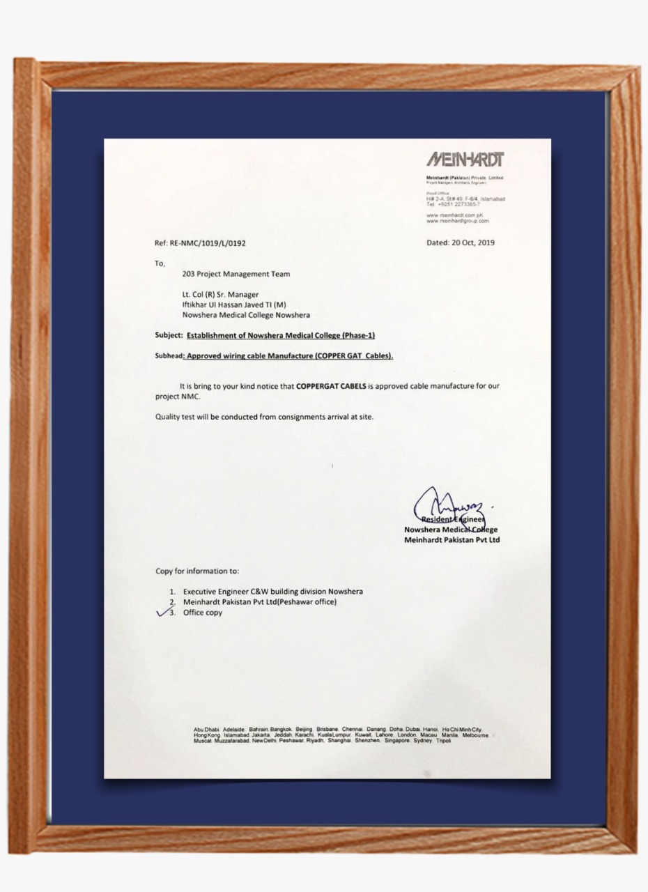 CooperGat Awards & Certificates for Quality Cables