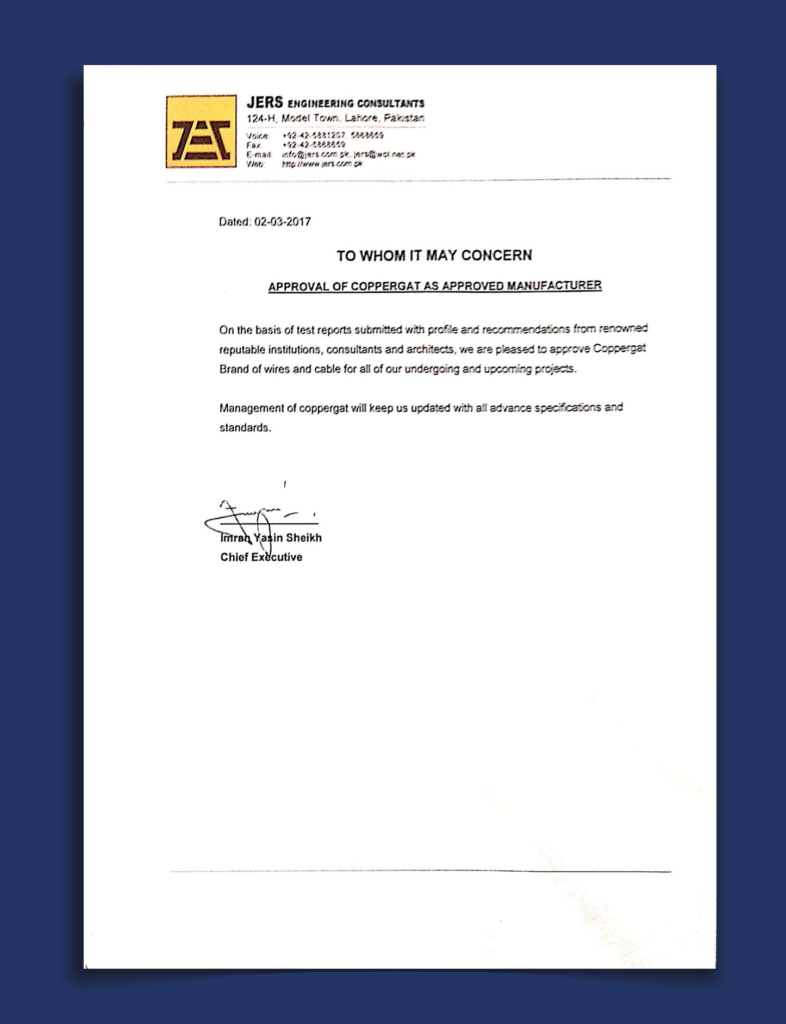 CooperGat Awards & Certificates for Quality Cables